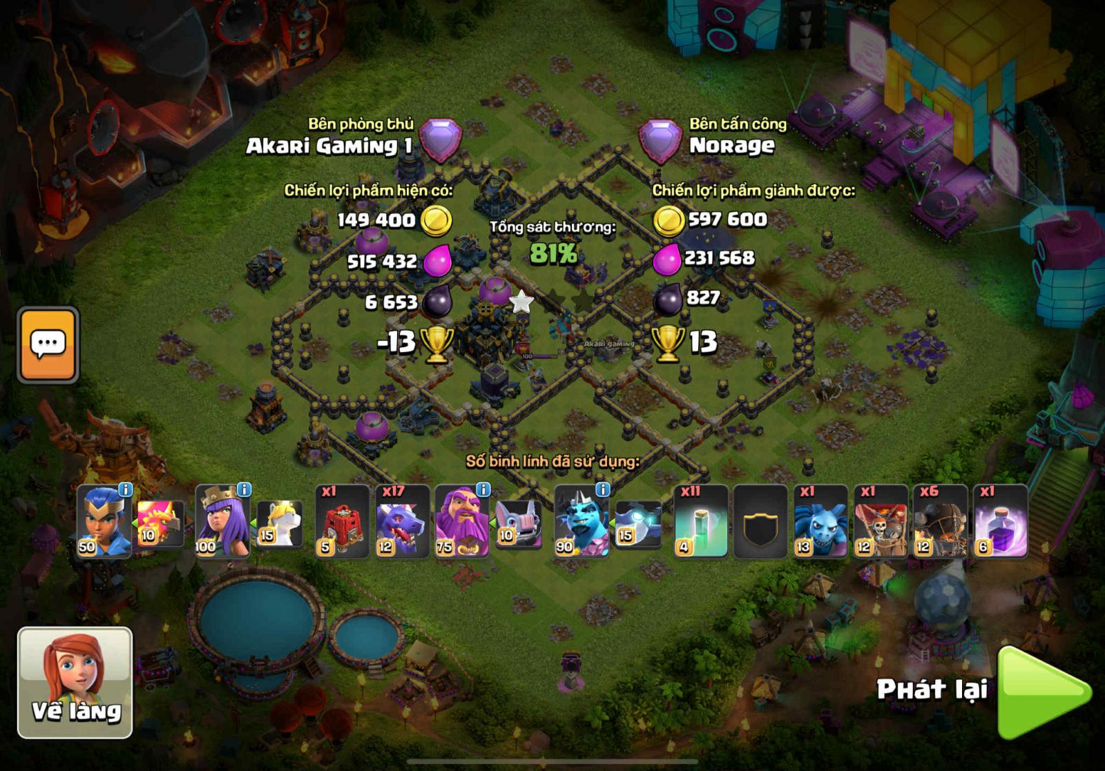 New Base TH17 Thủ 1 Sao Rank 5k8 Có Súng Cối Bắn Đá Tháng 7 2025 Clash of clans